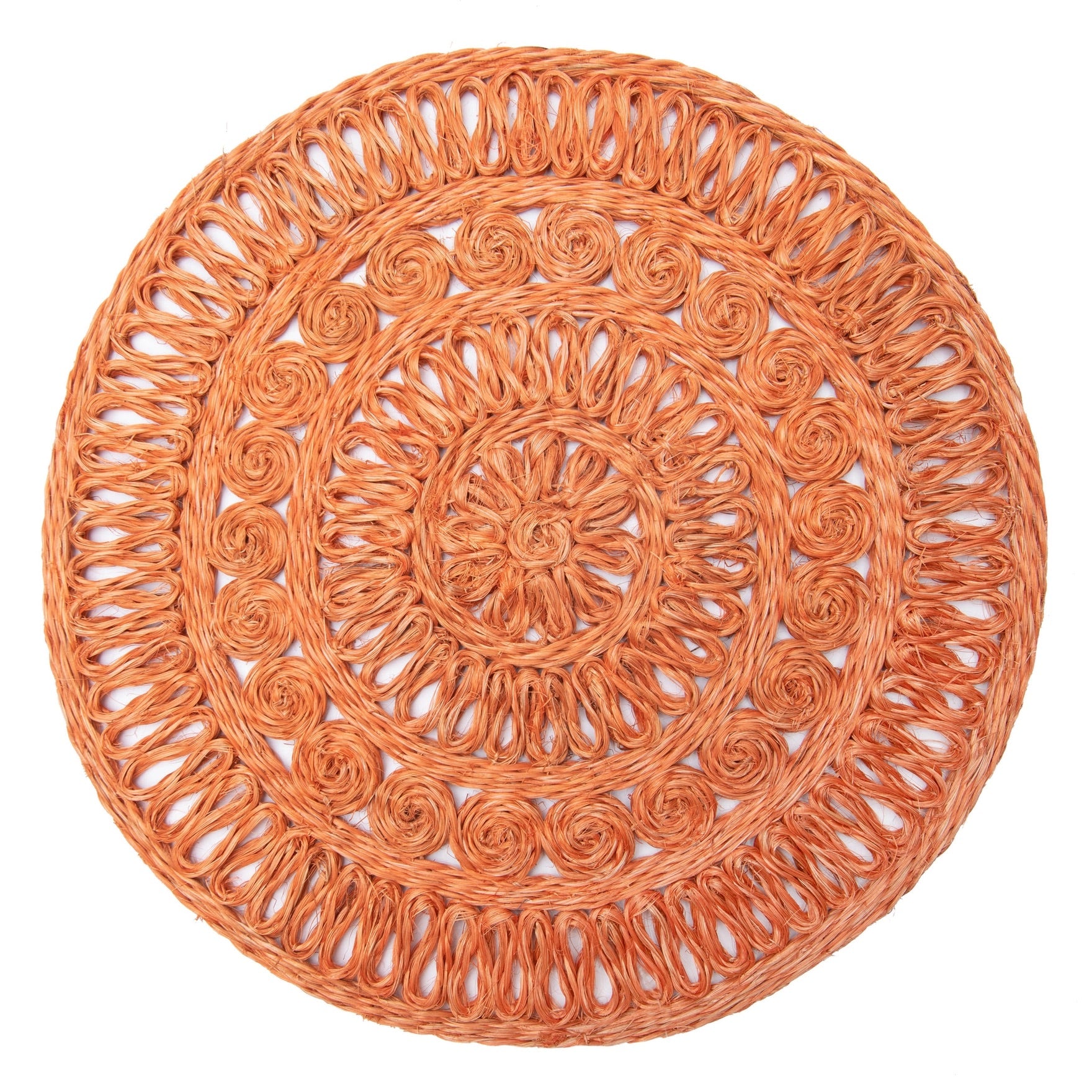 Circolo Abaca Orange Round Placemats, Set of 4 – Moment & Co