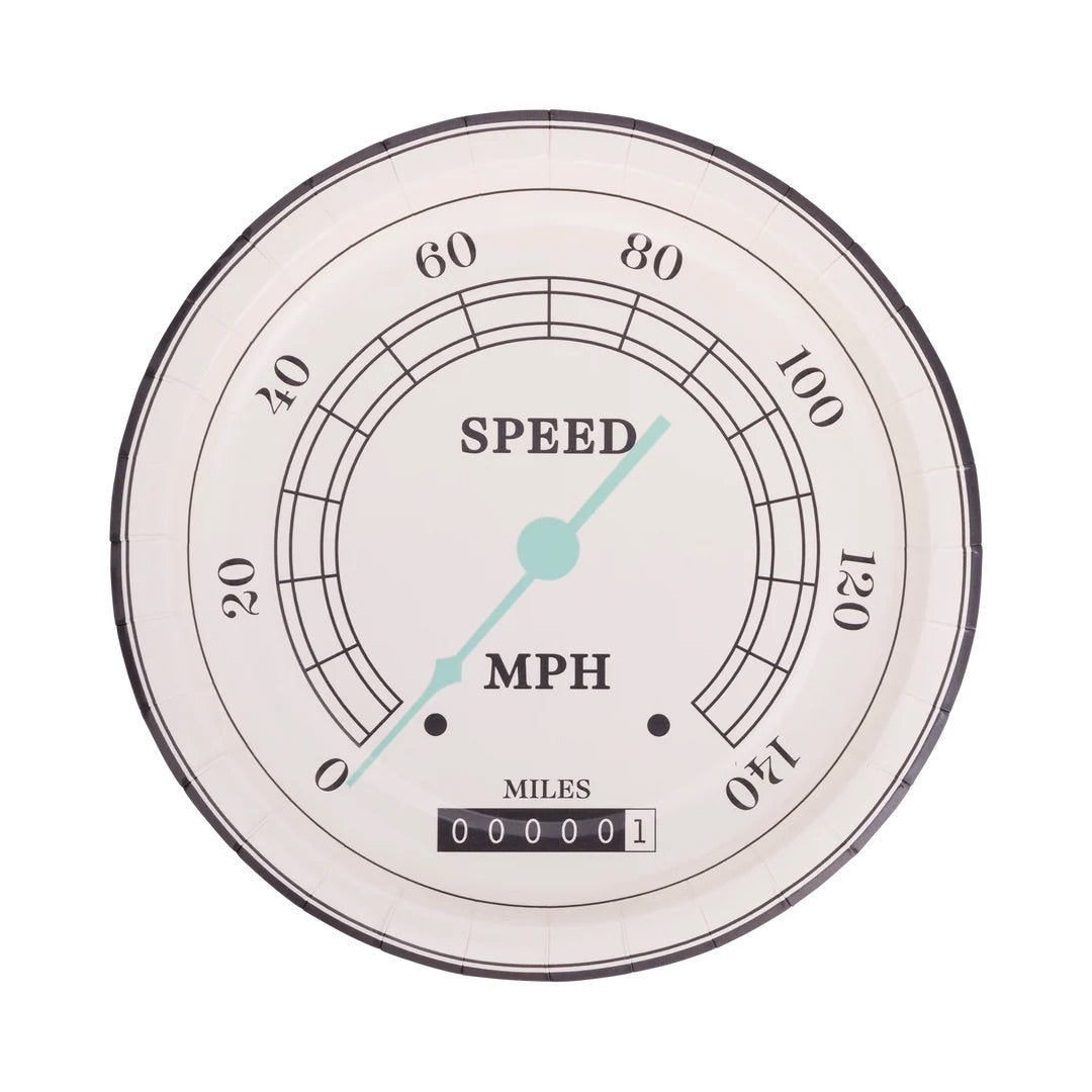 Race Car Speedometer Paper Plates, Set of 8 – Moment & Co