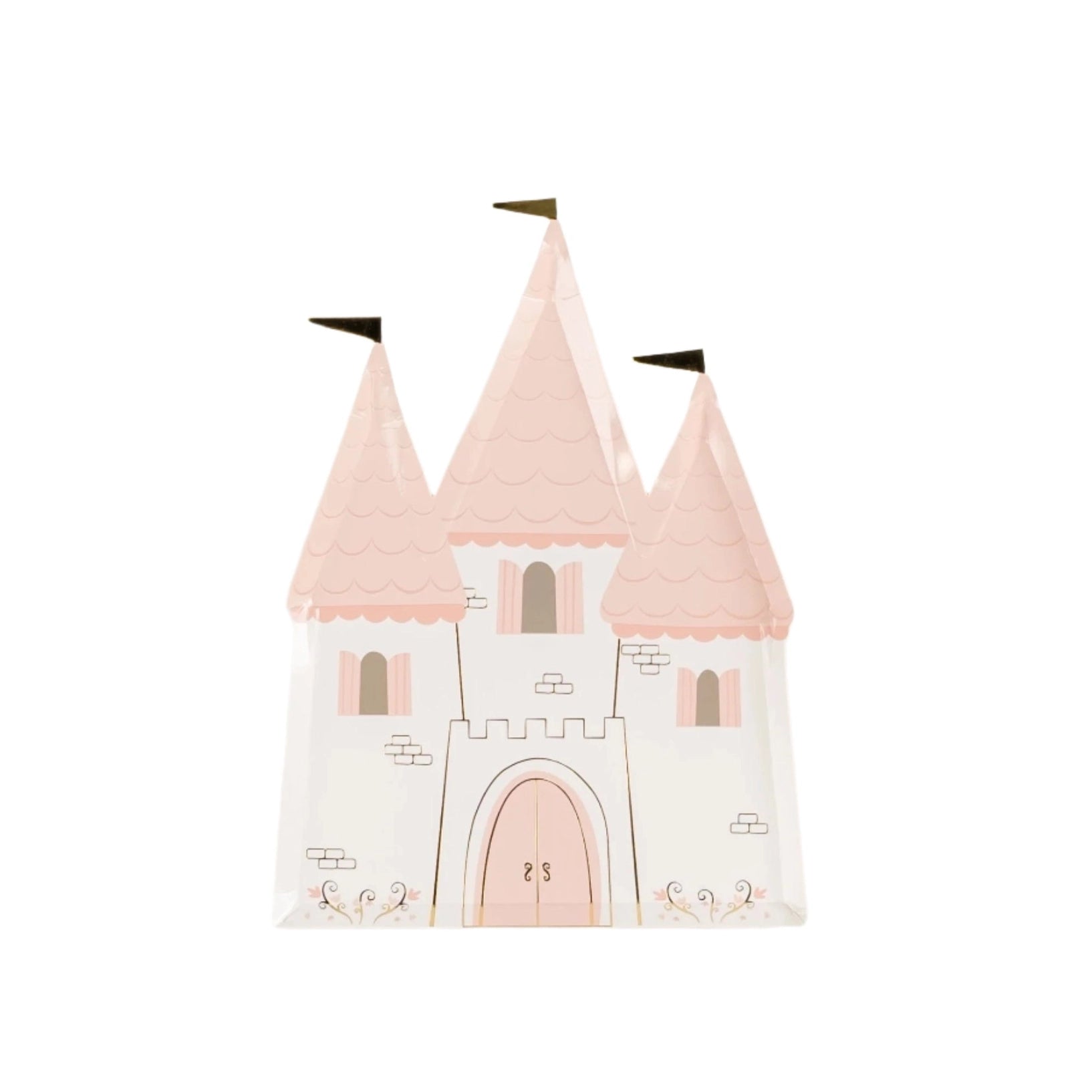 Castle Princess House Plates (8ct) – Gold Foil Decorations for a ...